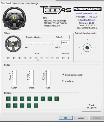 Best Thrustmaster TMX Force Feedback settings