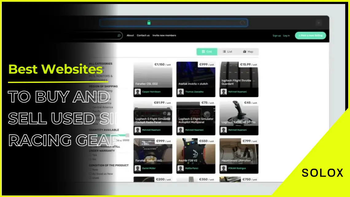 Best Websites to Buy and Sell Used Sim Racing Gear